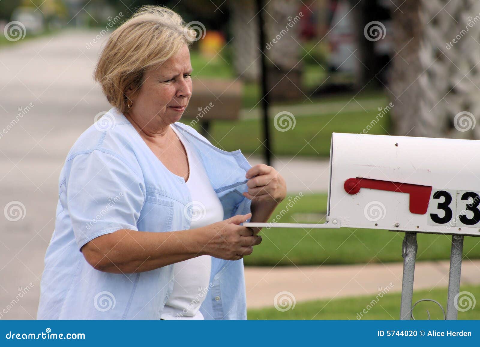 Checking the mail stock photo. Image of woman, letters - 5744020