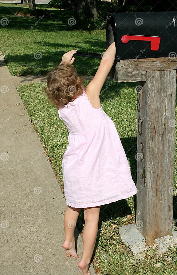 Checking the Mail stock photo. Image of dress, female - 6514610