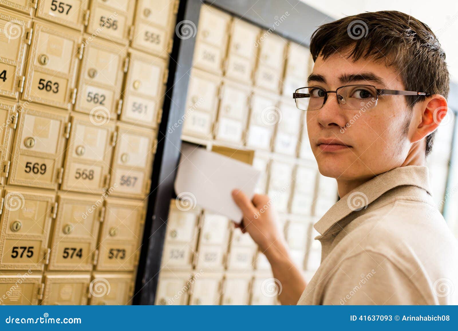 Checking mail stock image. Image of closed, mailbox, envelope - 41637093