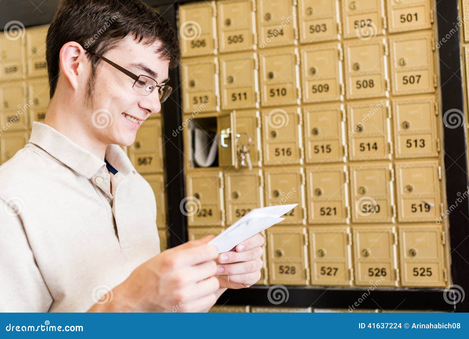 Checking mail stock photo. Image of mail, reading, gold - 41637224