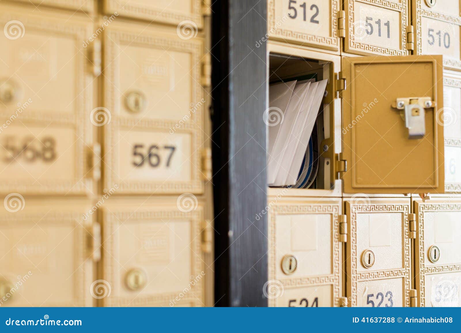 Checking mail stock photo. Image of boxes, open, mailbox - 41637288