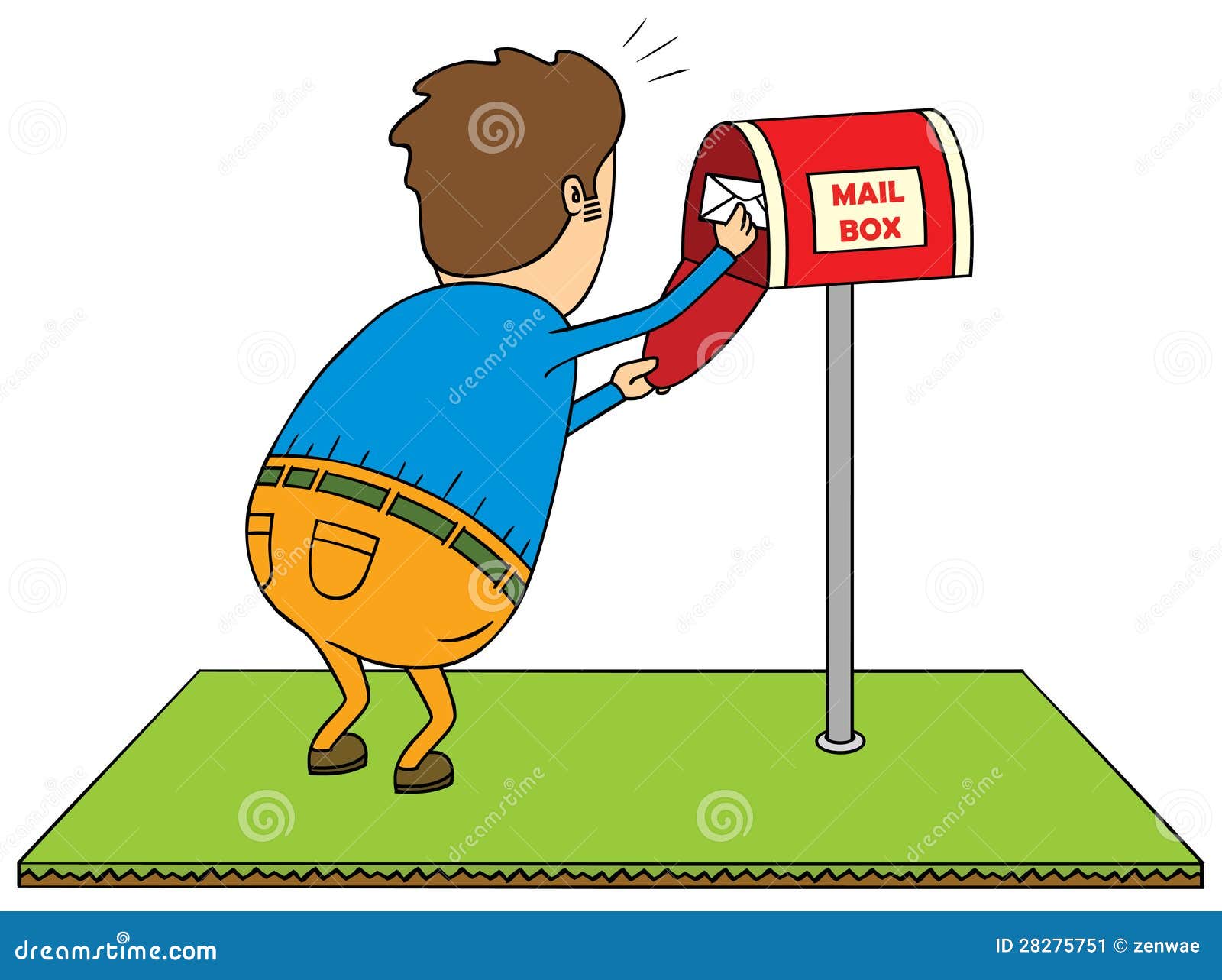 Checking mailbox stock vector. Illustration of message - 28275751