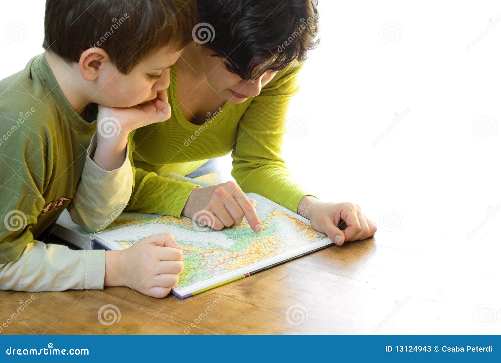 Checking a Map Isolated on White Stock Image - Image of journey, play ...