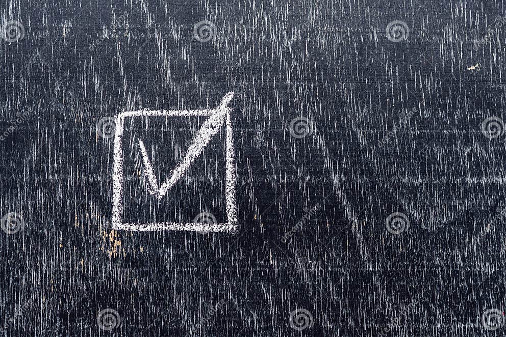 Checking Mark on Checklist, Tick in the Box Concept. Stock Image ...