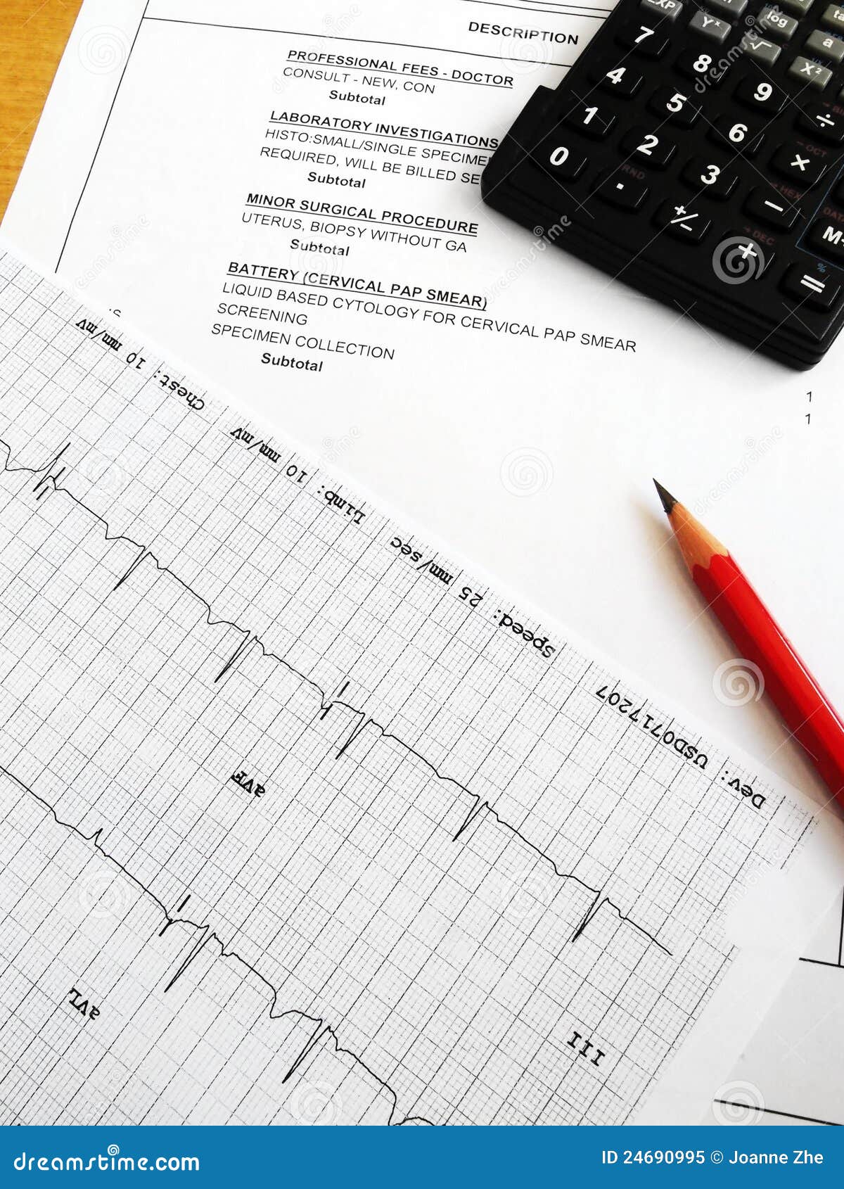 Checking medical bills stock image. Image of body, ecgs - 24690995