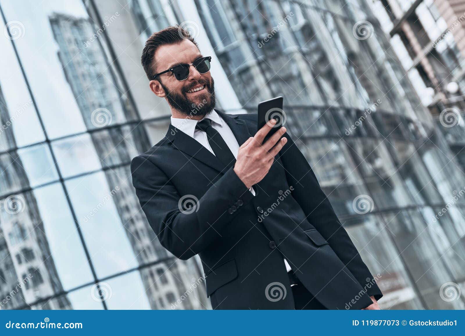 Checking messages. stock image. Image of smart, professional - 119877073