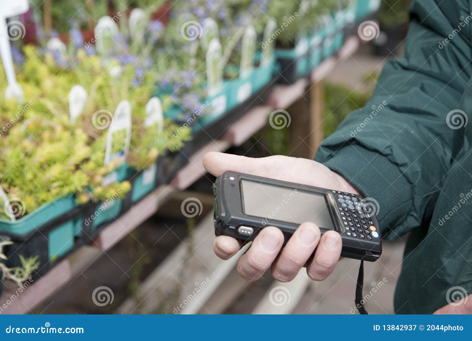 Checking Messages on a Wireless Device Stock Image - Image of handheld ...