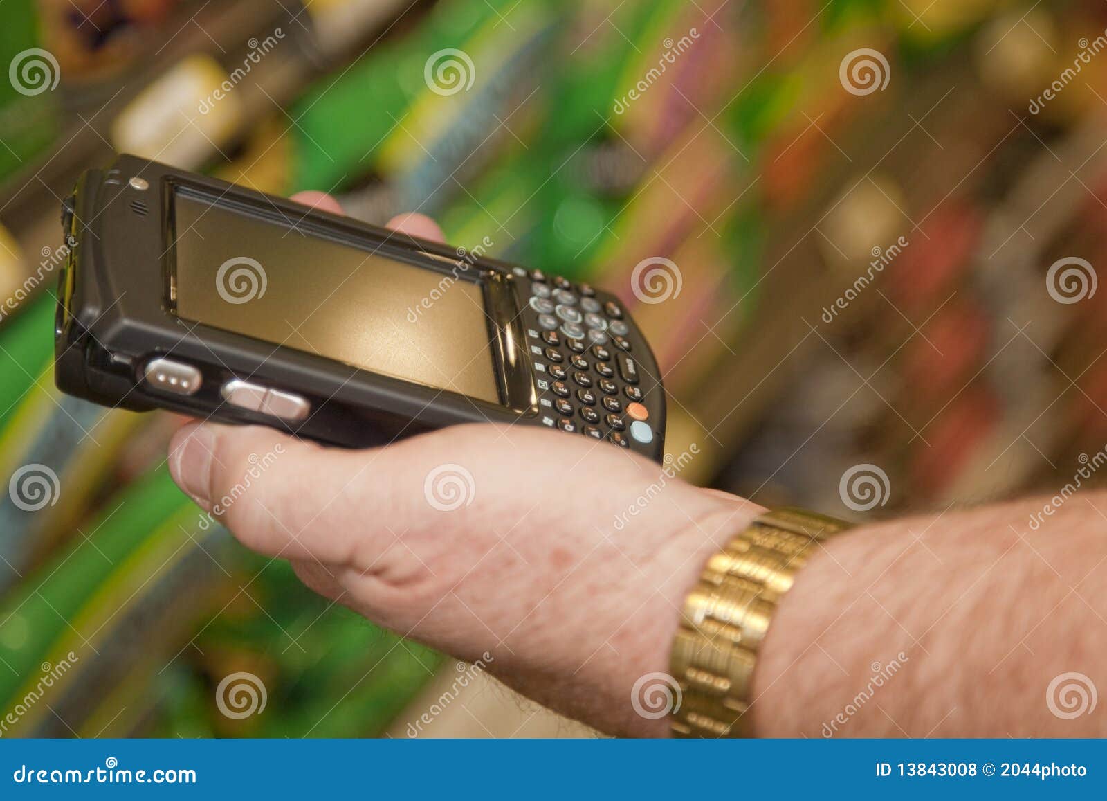 Checking Messages on a Wireless Device Stock Photo - Image of ...