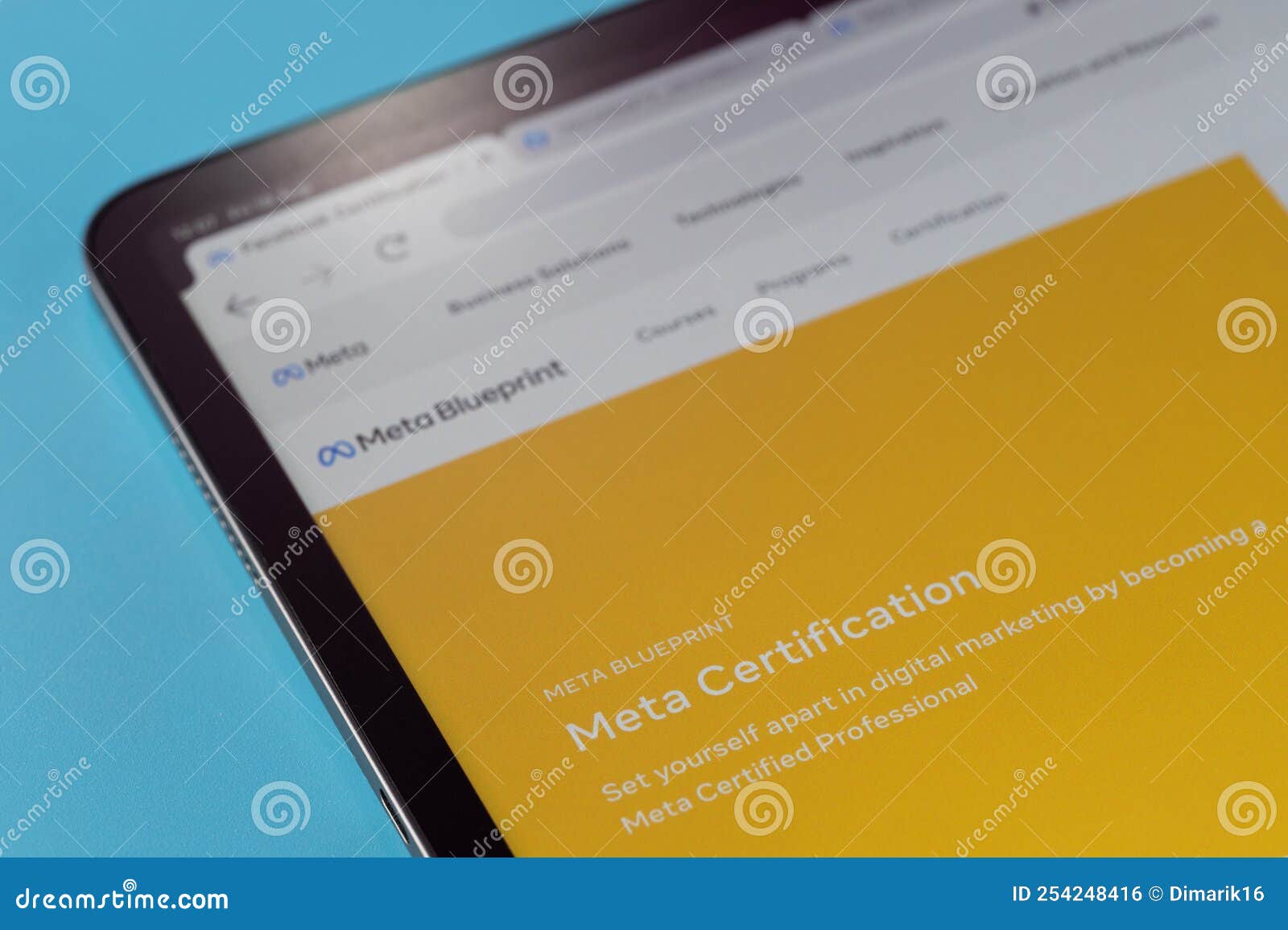 Checking Meta Certification Page Editorial Photo - Image of business ...