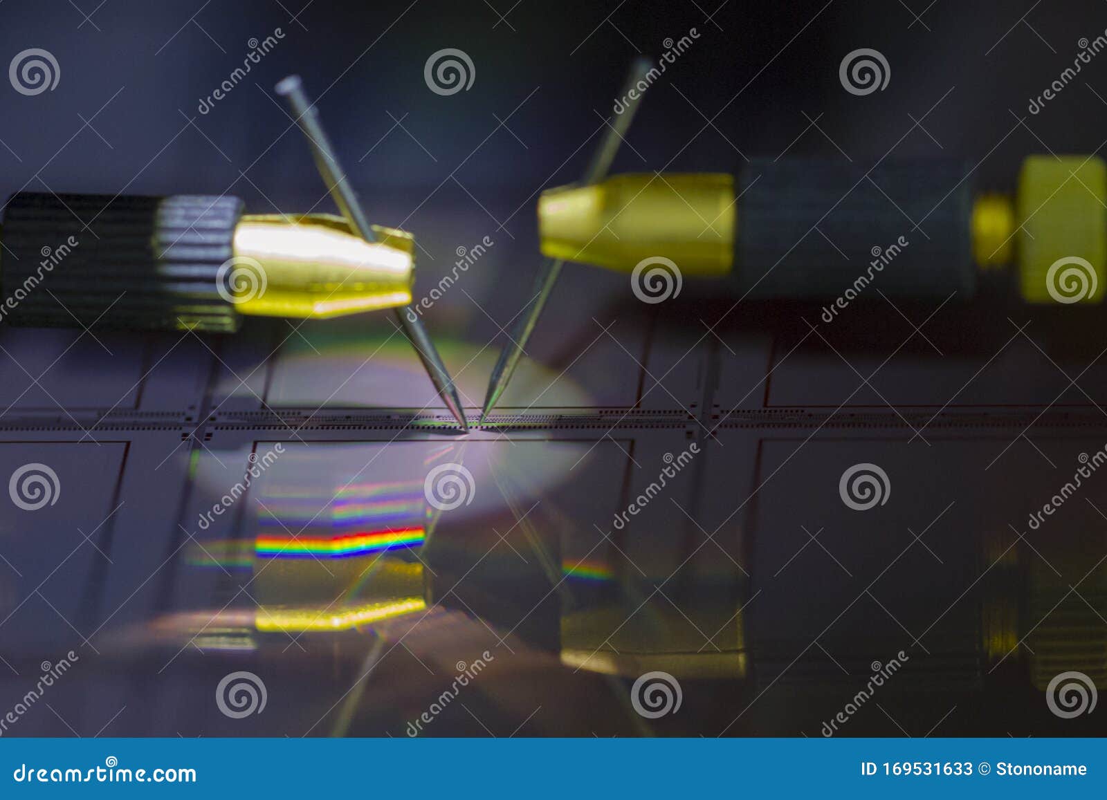 Manual Probe System with Needles for Test of Semiconductor on Silicon ...