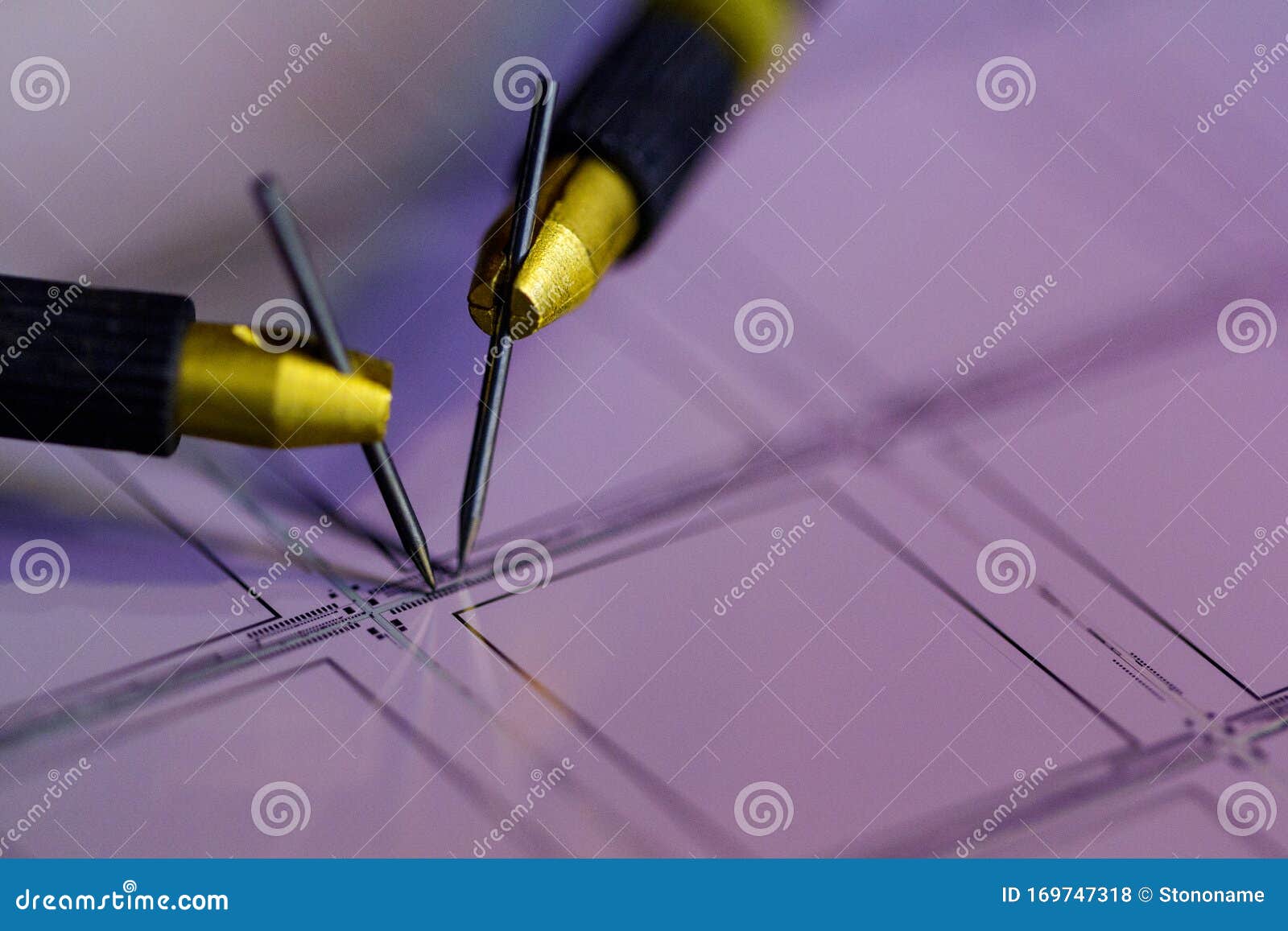 Manual Probe System with Needles for Test of Semiconductor on Silicon ...