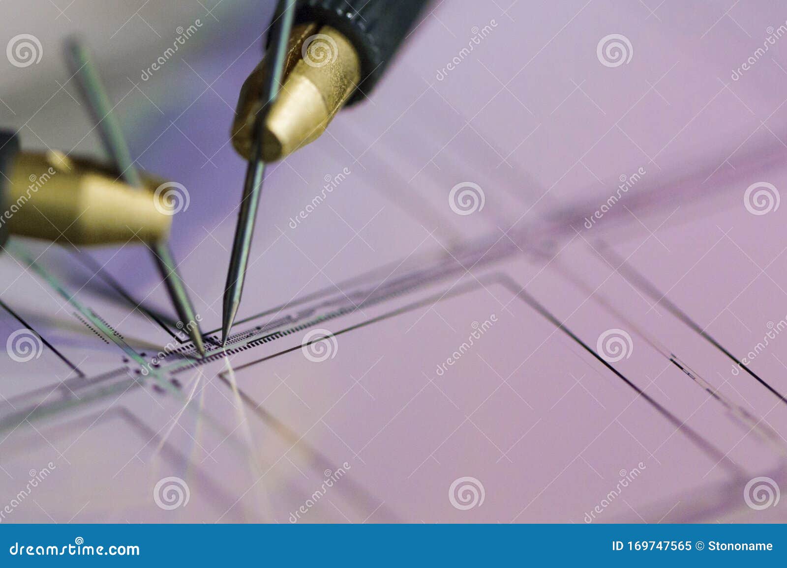 Manual Probe System with Needles for Test of Semiconductor on Silicon ...