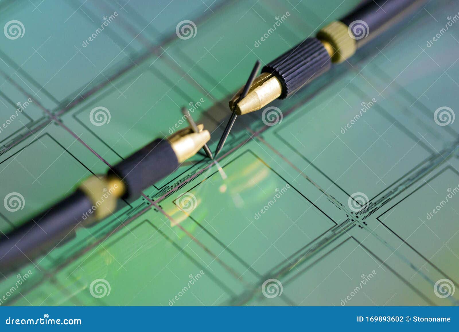Manual Probe System with Needles for Test of Semiconductor on Silicon ...