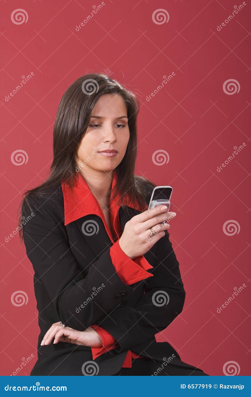 Checking the mobile phone stock image. Image of communication - 6577919