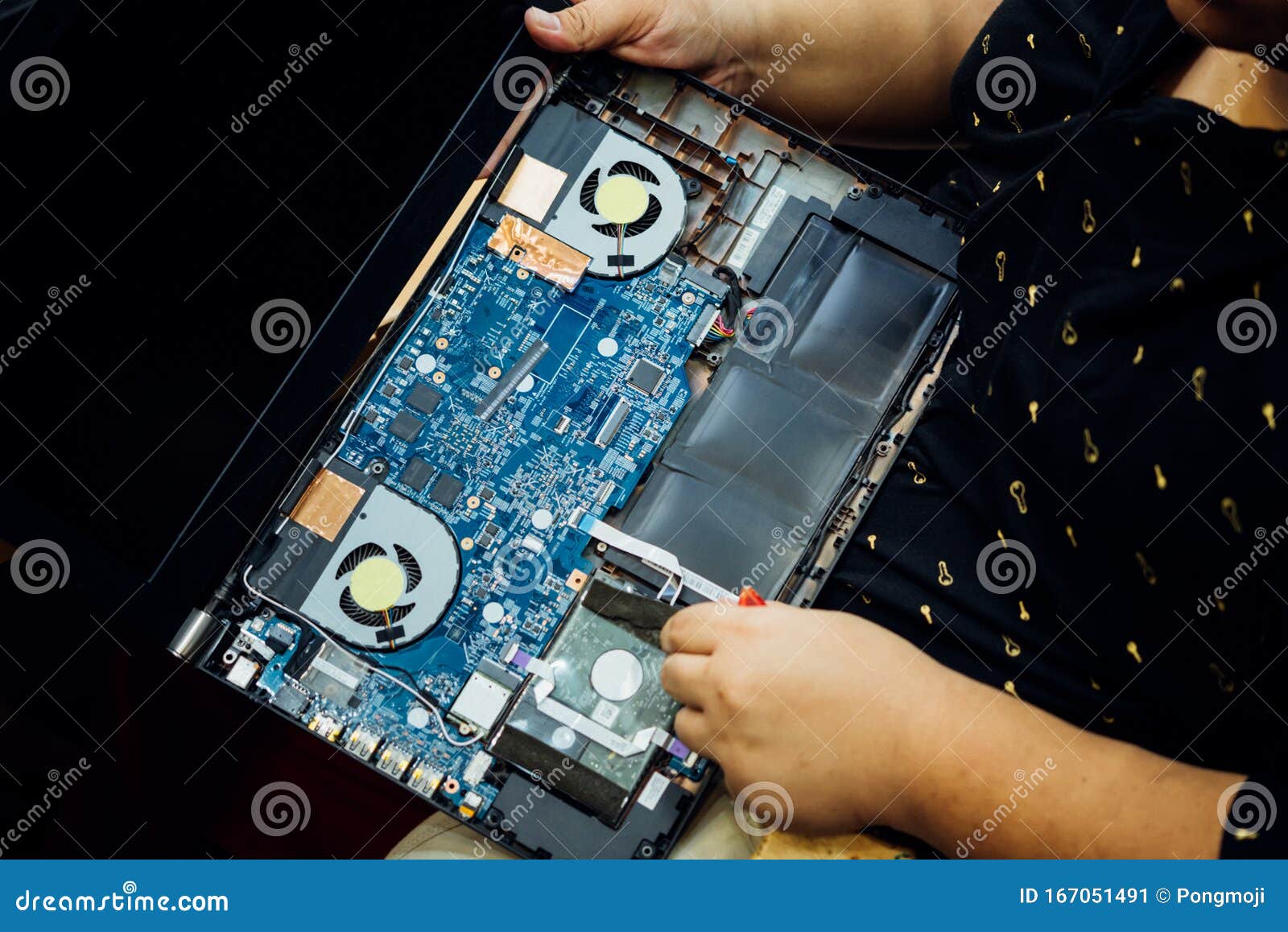 Checking a Notebook Laptop for Repair at Shop Stock Image - Image of ...
