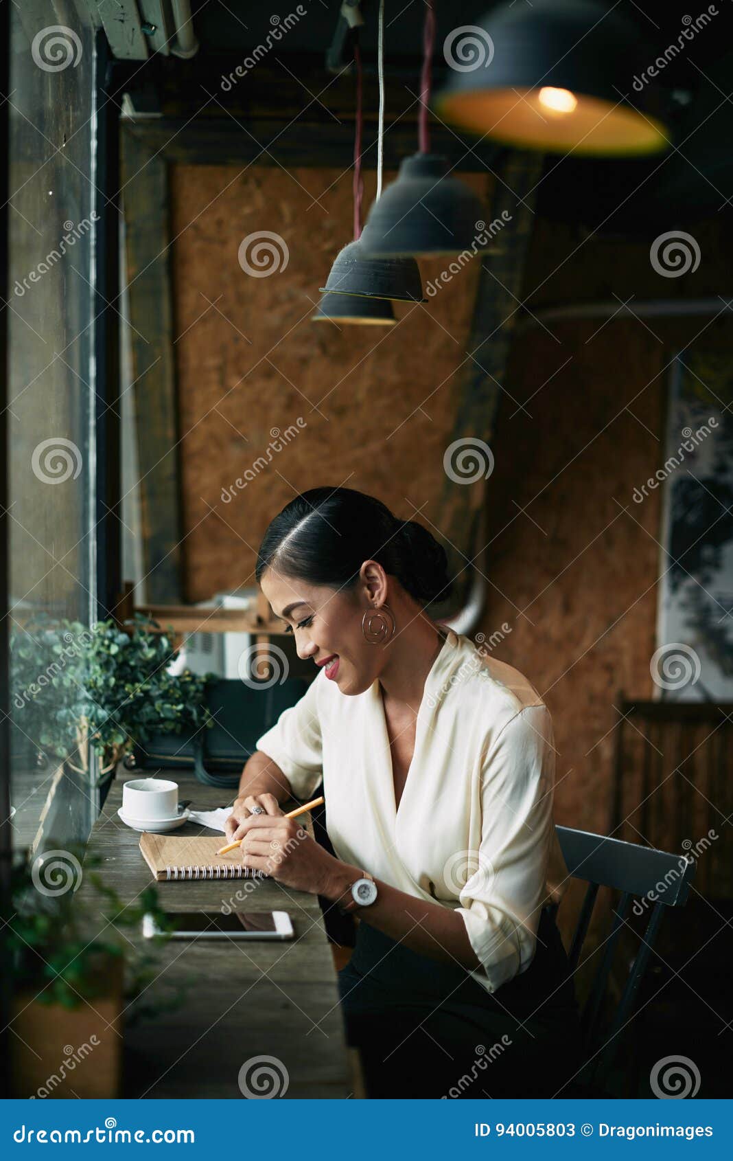 Checking notes stock image. Image of asian, lady, enjoying - 94005803