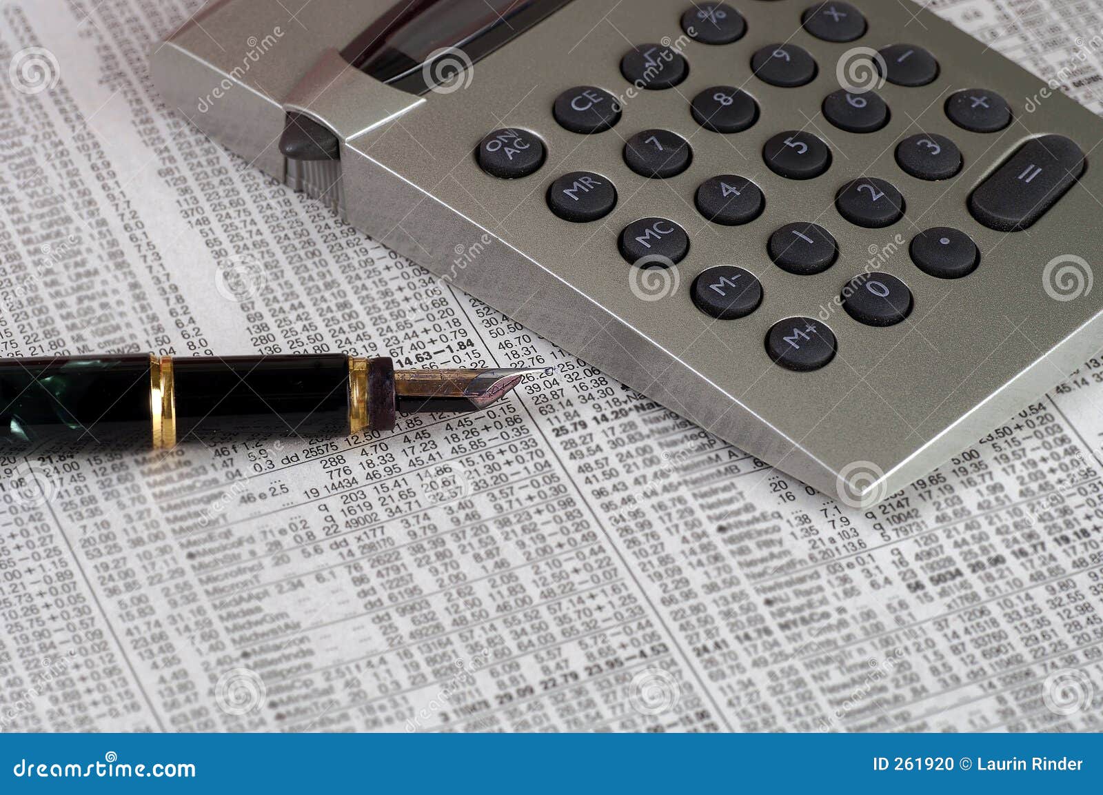 Checking the numbers stock photo. Image of news, sell, futures - 261920