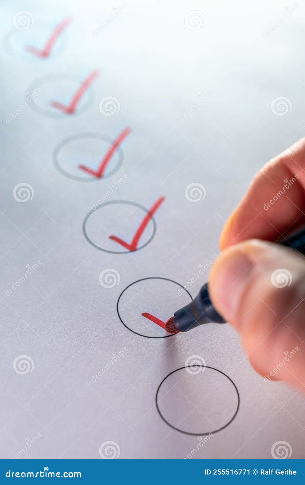 Checking Off a List As a Symbol of Structured Action Stock Image ...