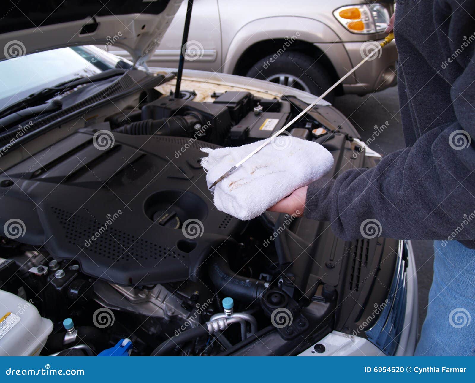 Checking oil stock photo. Image of problem, vehicle, fluids - 6954520