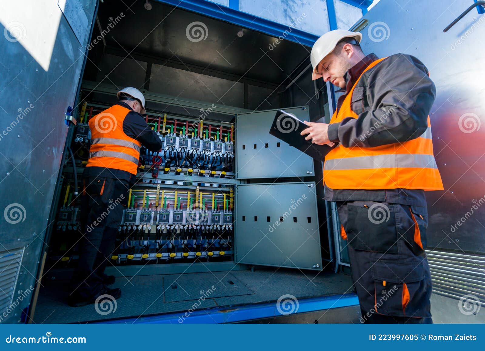 Checking the Operating Voltage Levels of the Solar Panel Switchgear ...