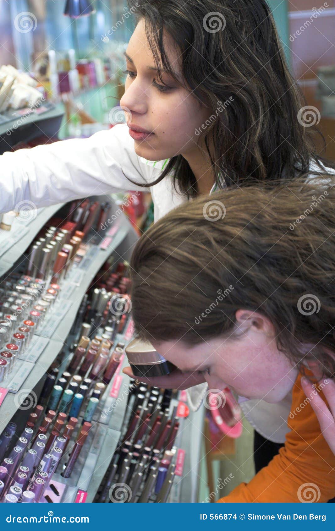 Checking Out the Makeup Section Stock Photo - Image of teens, happiness ...