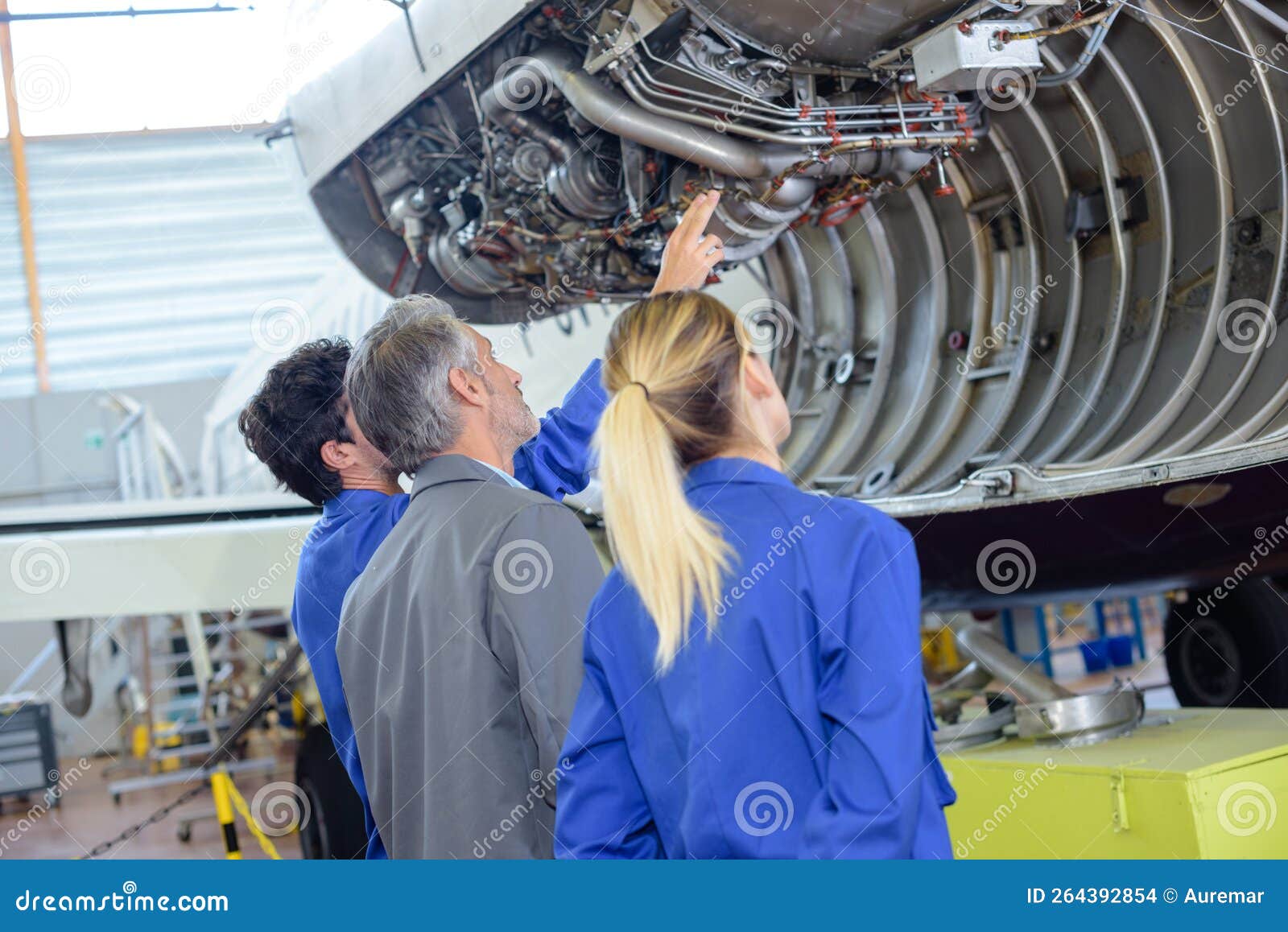Checking parts aircraft stock photo. Image of network - 264392854