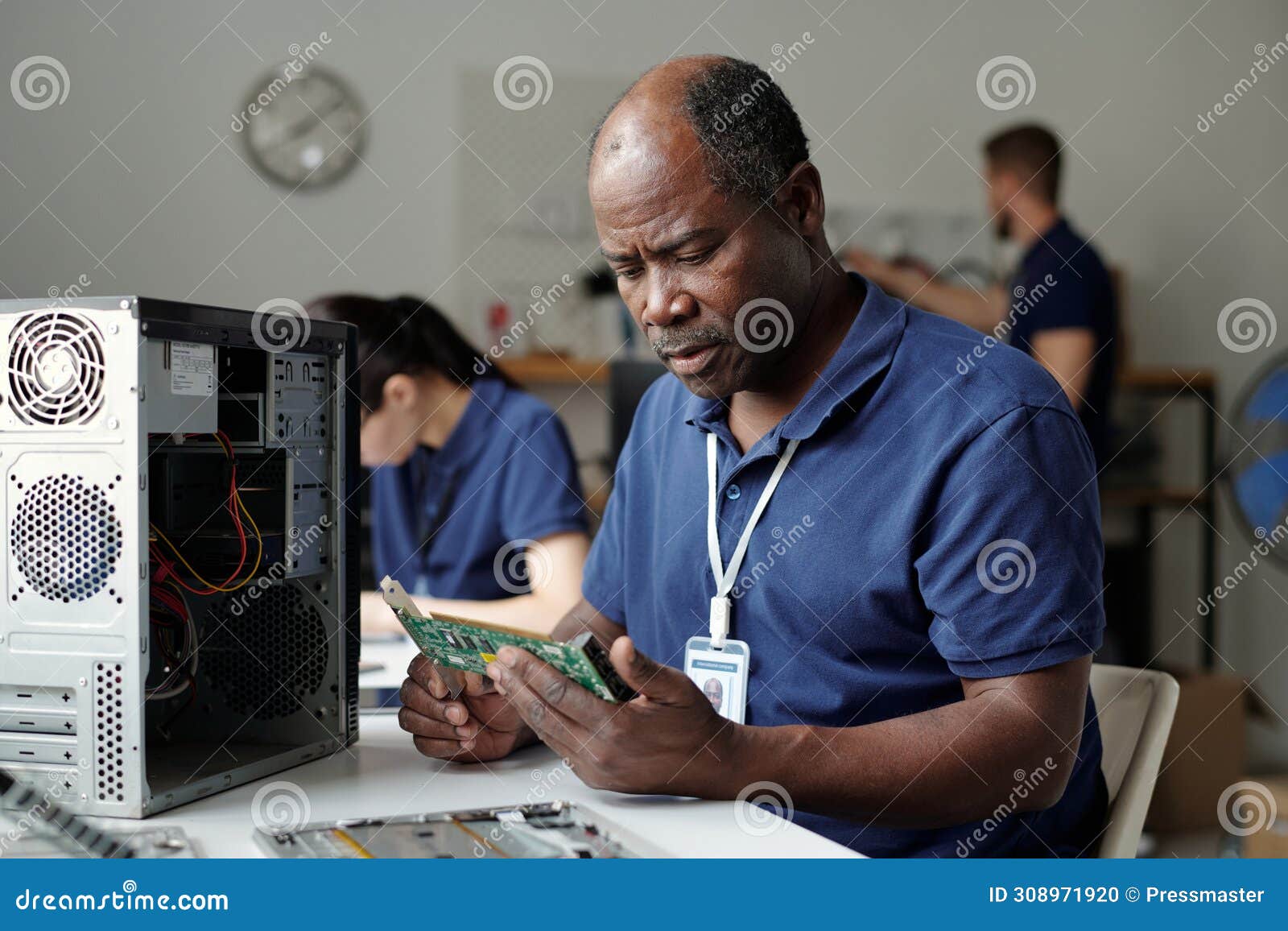 Checking Parts of Disassembled Processor Stock Photo - Image of ...
