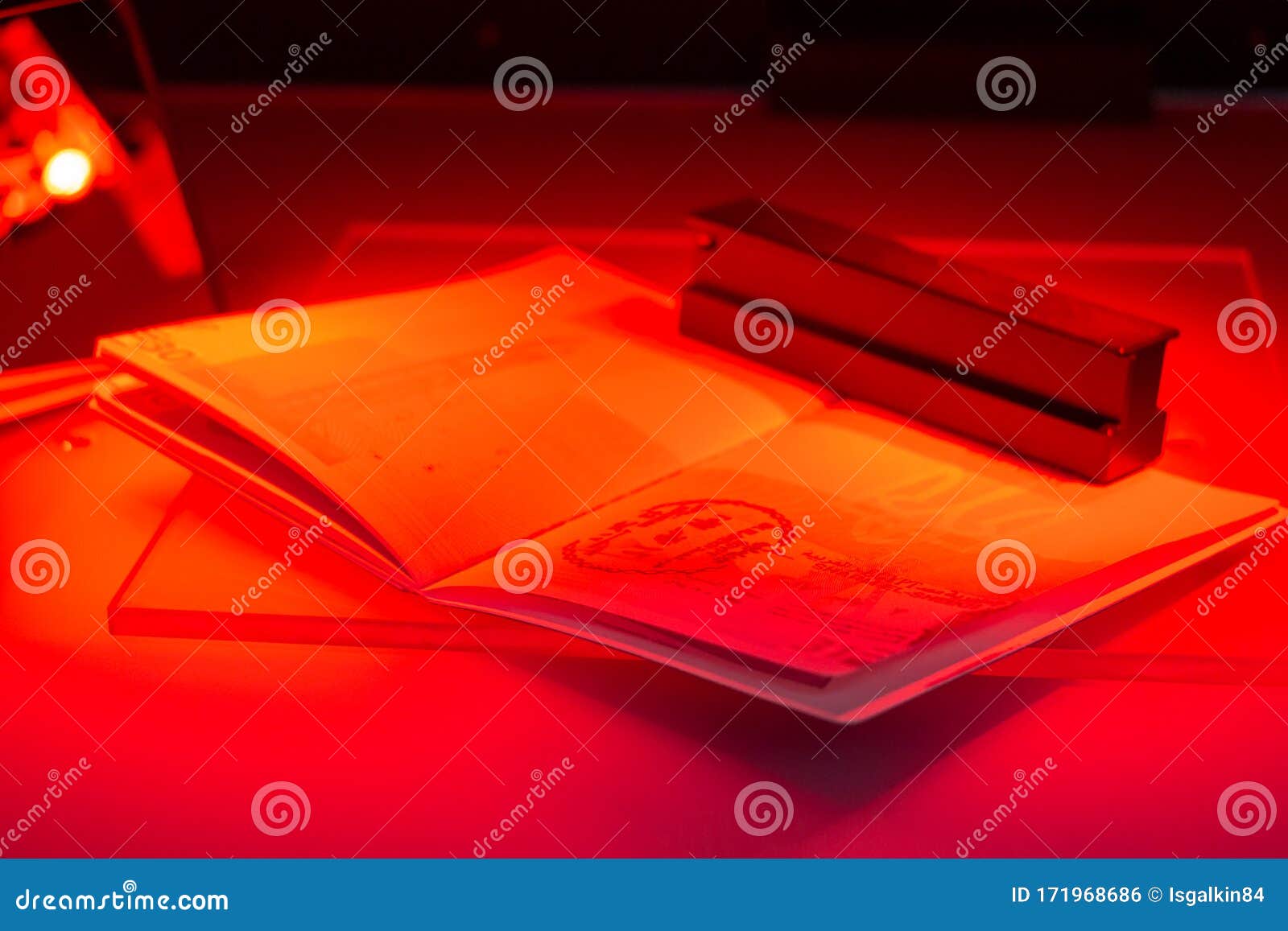 Checking the Passport for Fraud in UV and Another Light, Detection of ...