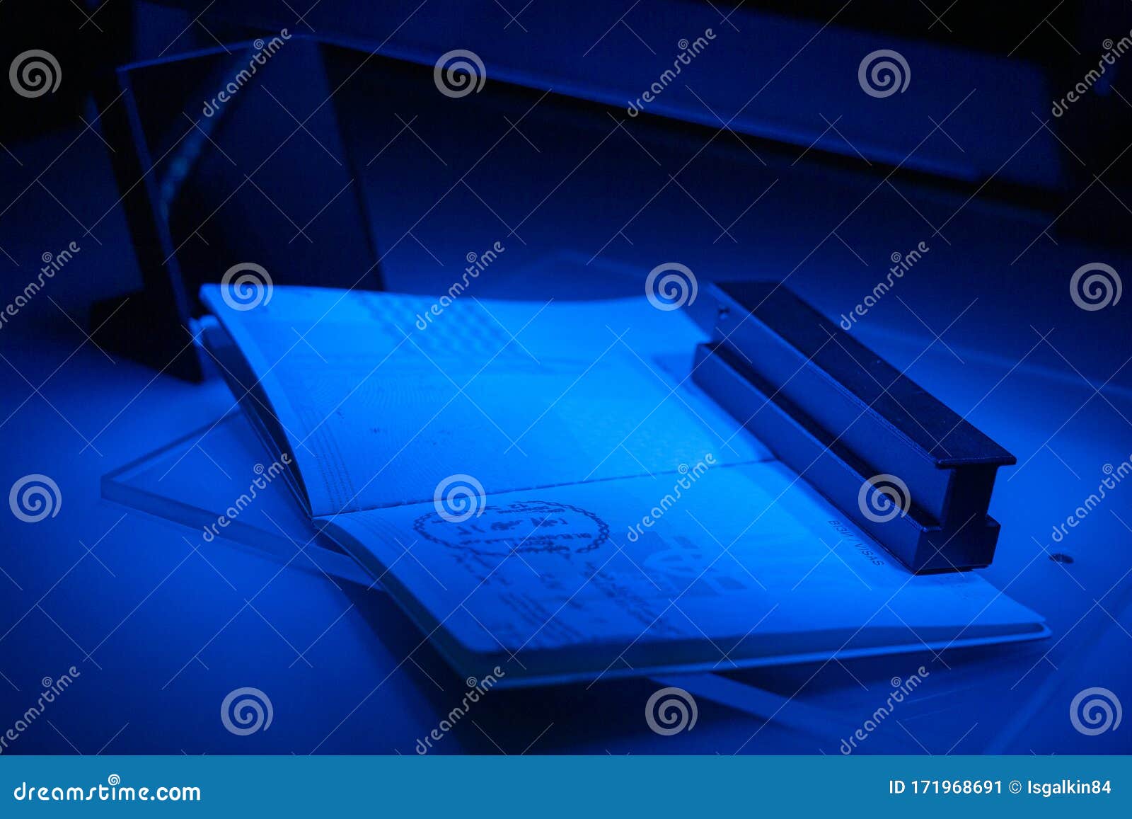 Checking the Passport for Fraud in UV and Another Light, Detection of ...