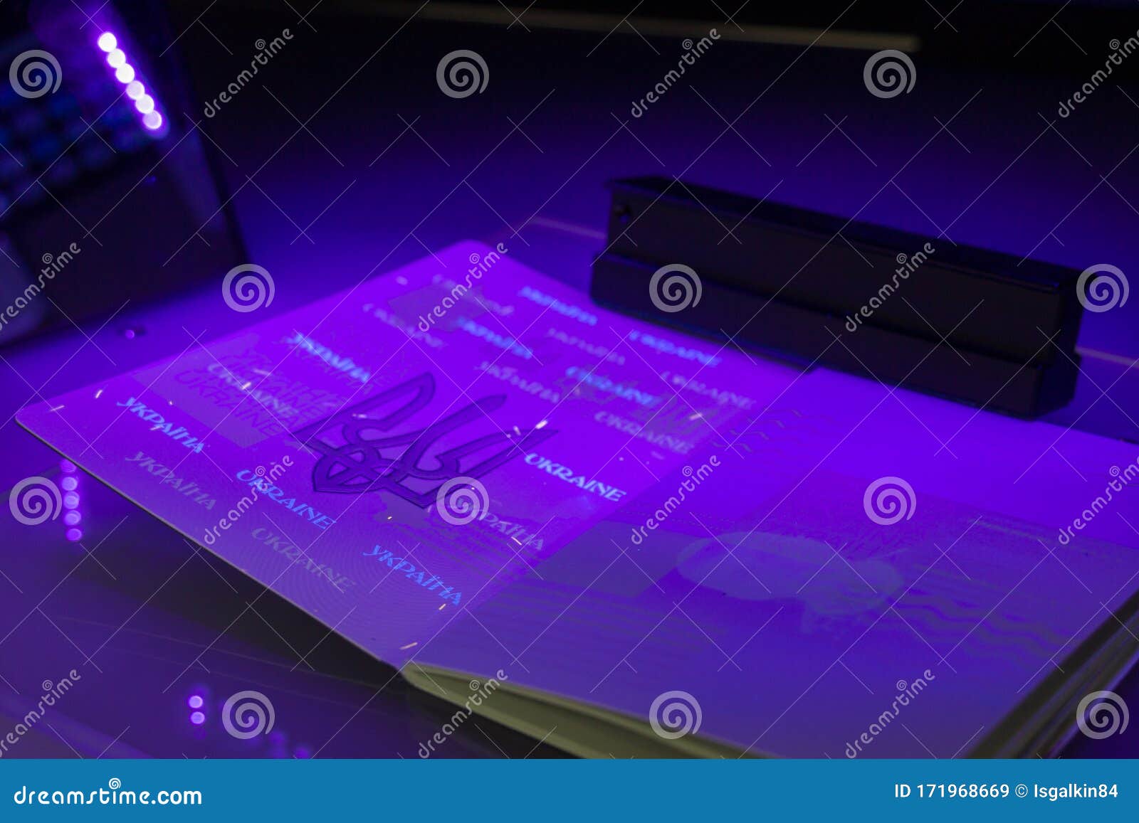 Checking the Passport for Fraud in UV Light, Detection of Luminescence ...