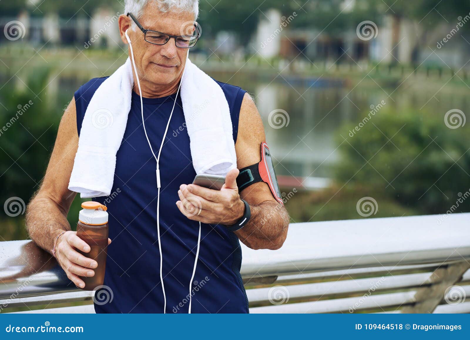 Checking phone stock photo. Image of checking, earphones - 109464518