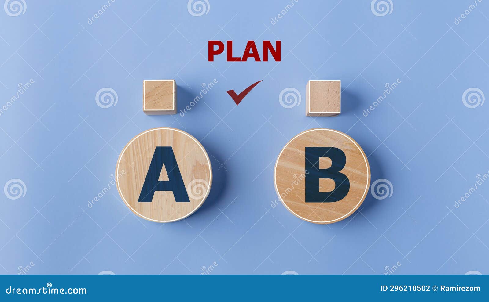 Checking The PLAN A Or B On Wooden Blocks With The Words Plan A And B ...