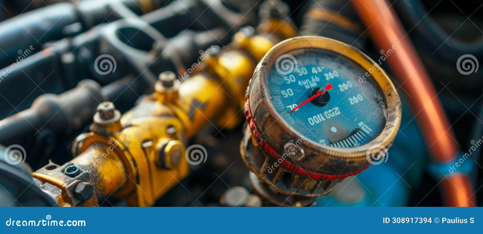 Pressure Measurement with Pressure Gauges Stock Illustration ...