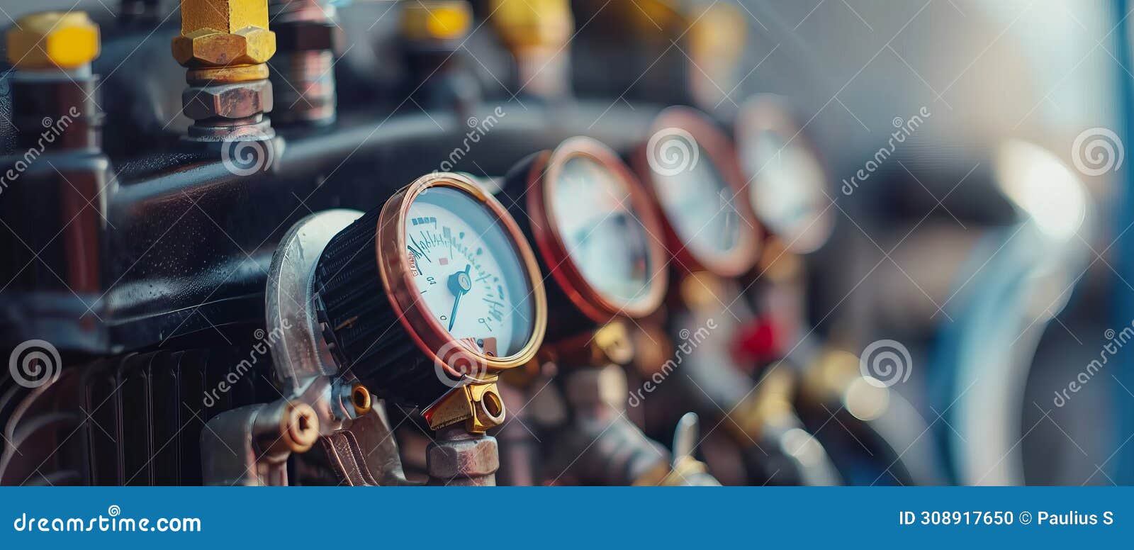 Pressure Measurement with Pressure Gauges Stock Illustration ...