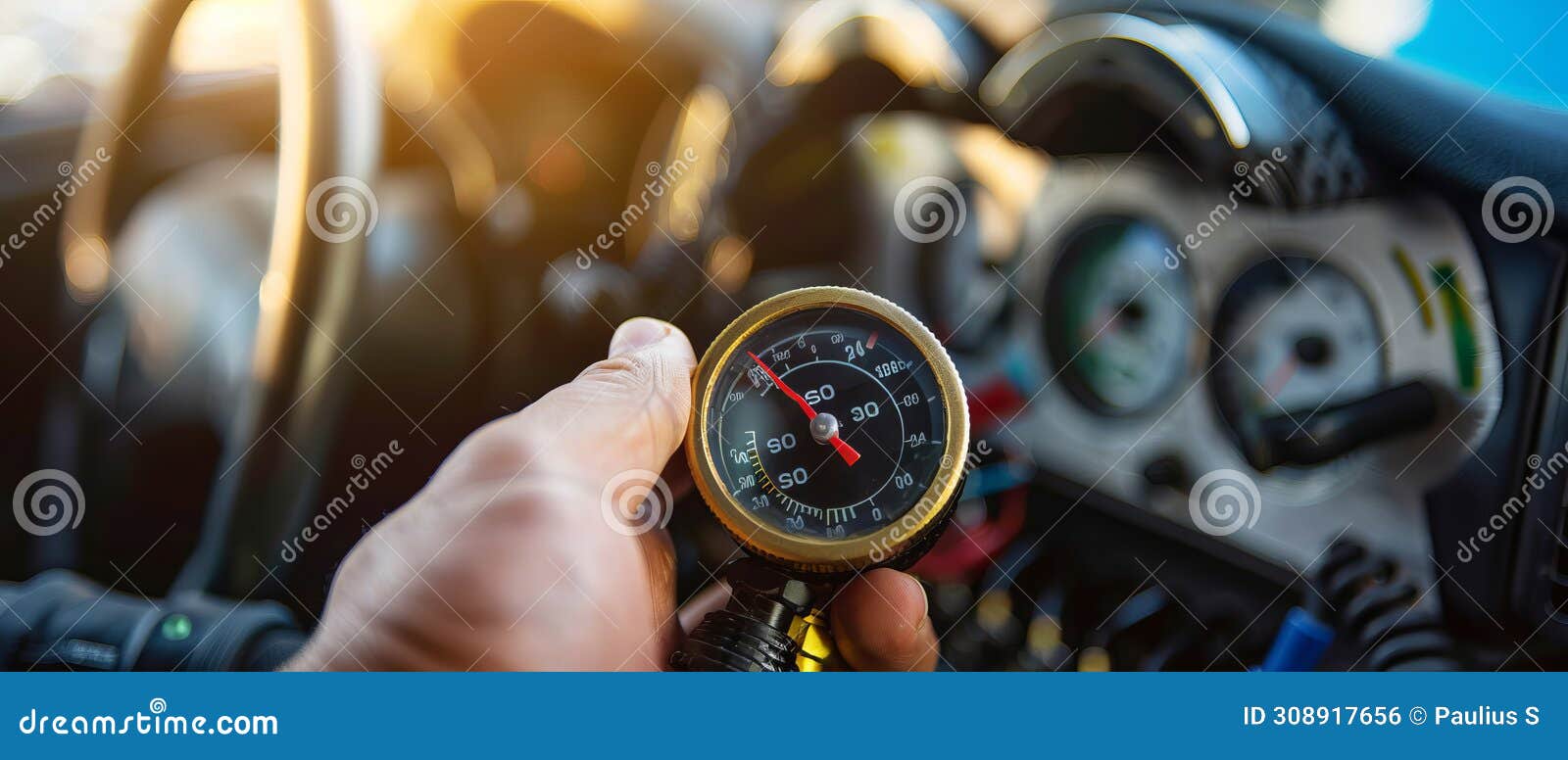 Pressure Measurement with Pressure Gauges Stock Illustration ...