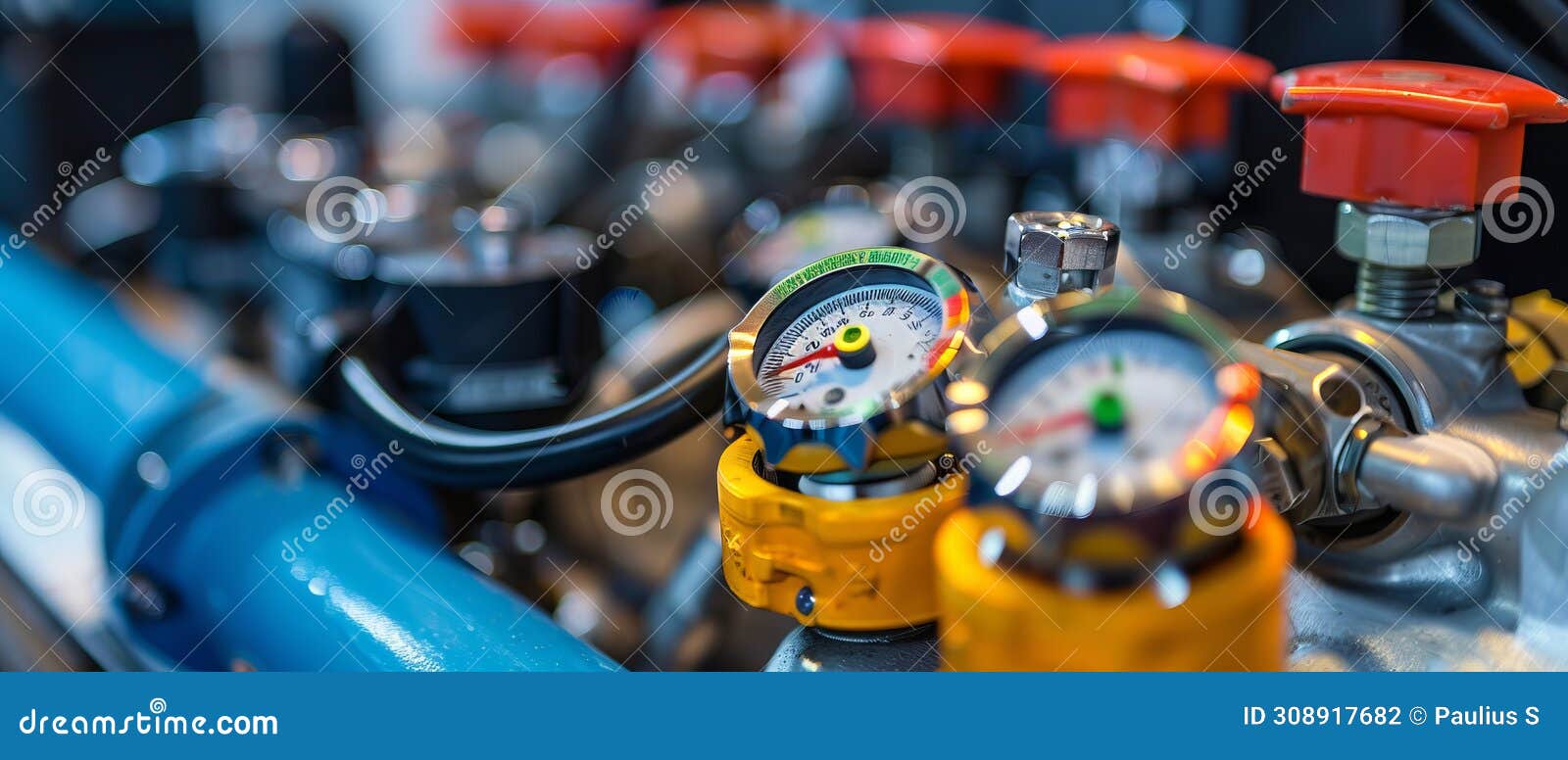 Pressure Measurement with Pressure Gauges Stock Illustration ...