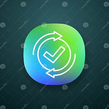 Checking process app icon stock vector. Illustration of process - 175455639