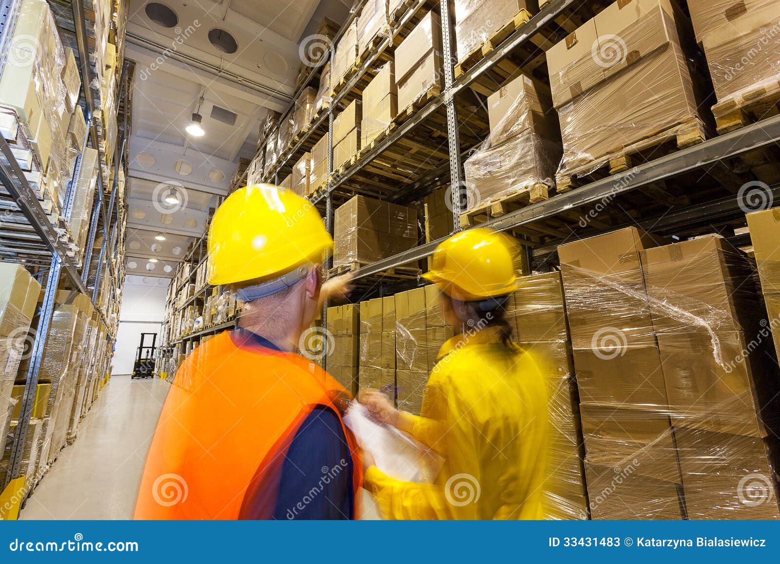 Checking Products in Warehouse Stock Image - Image of package, handling ...
