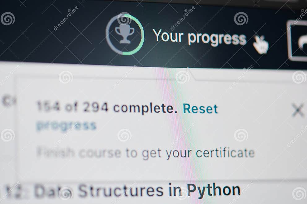 Checking Progress in Udemy Platform Editorial Stock Image - Image of ...