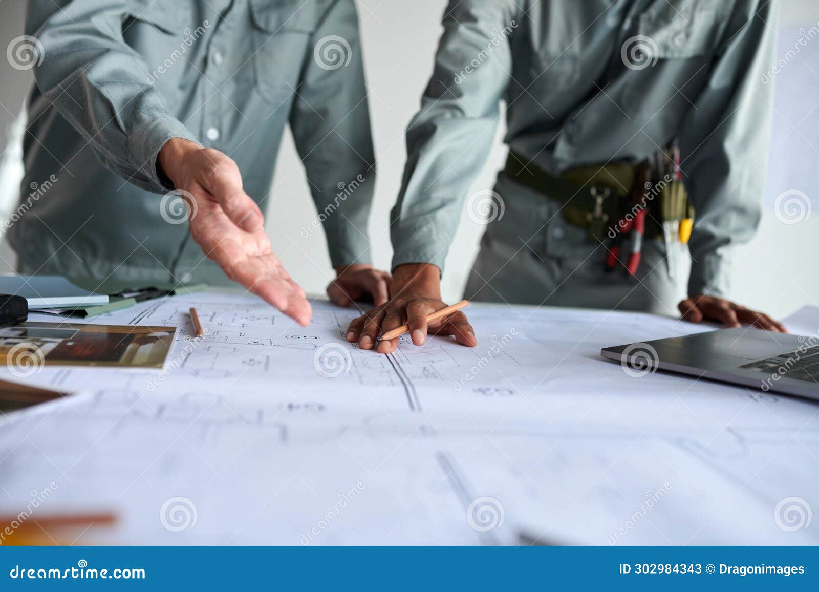 Checking Project of House Renovation Stock Image - Image of foreman ...