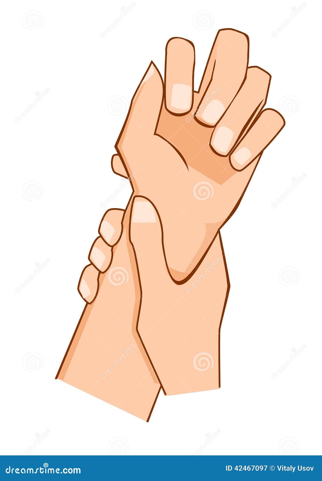 Checking pulse stock vector. Illustration of healthy - 42467097