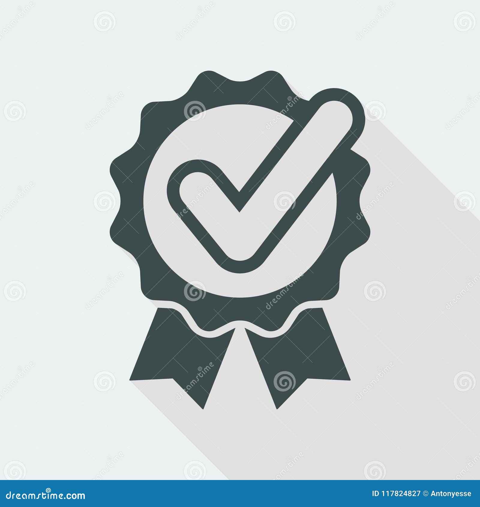 Checking Quality Symbol Icon Stock Vector - Illustration of ribon ...