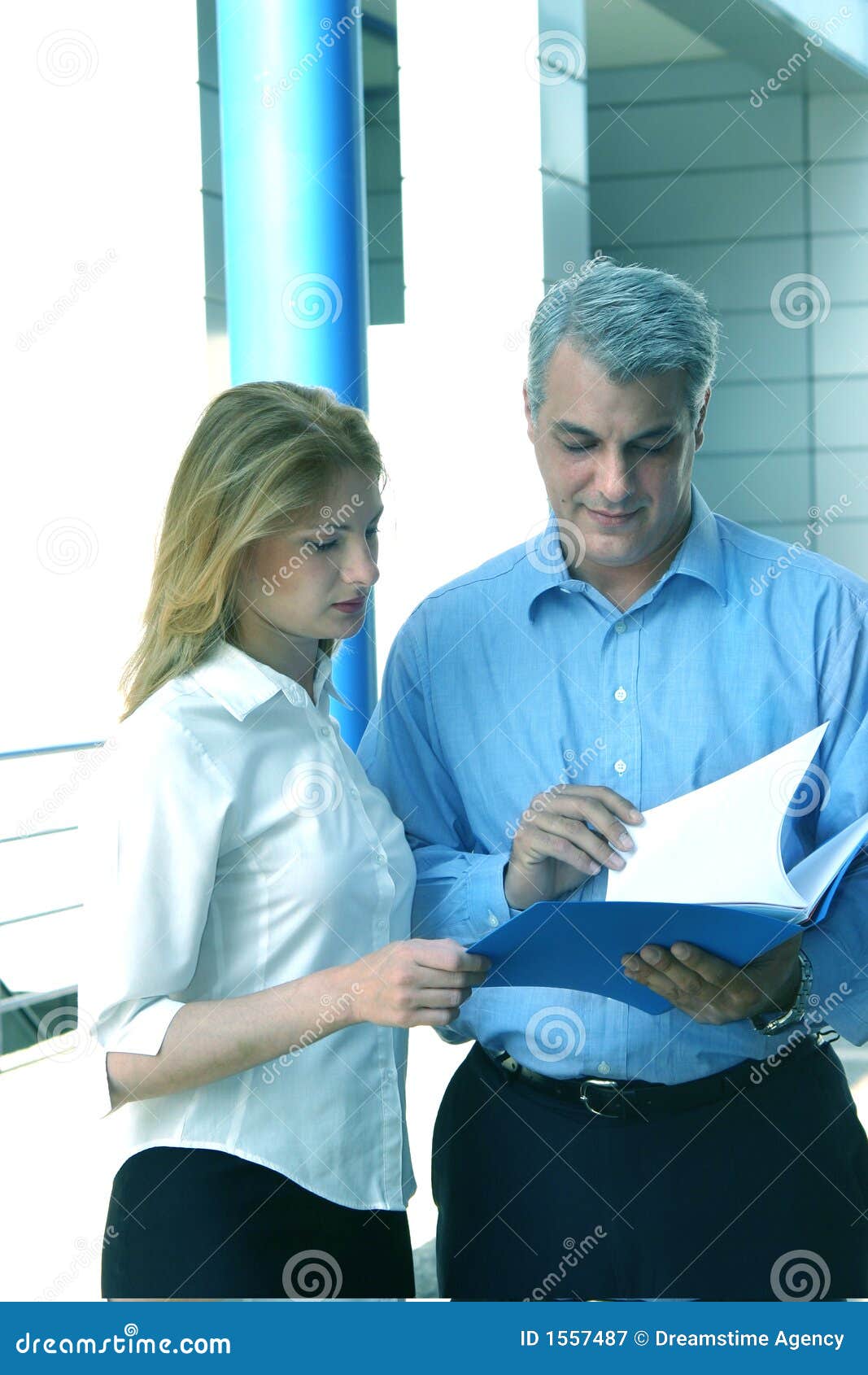 Checking the report. stock image. Image of building, manager - 1557487