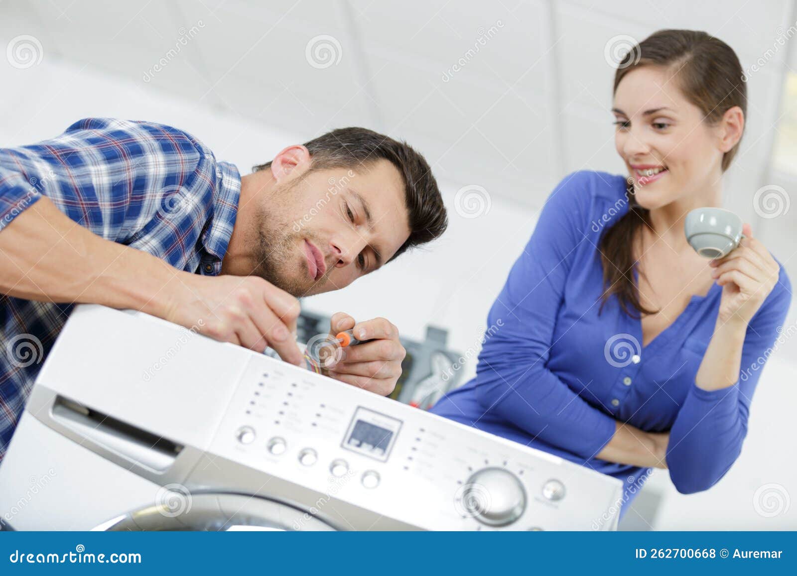 Checking State Washing Machine Stock Photo - Image of homeappliance ...