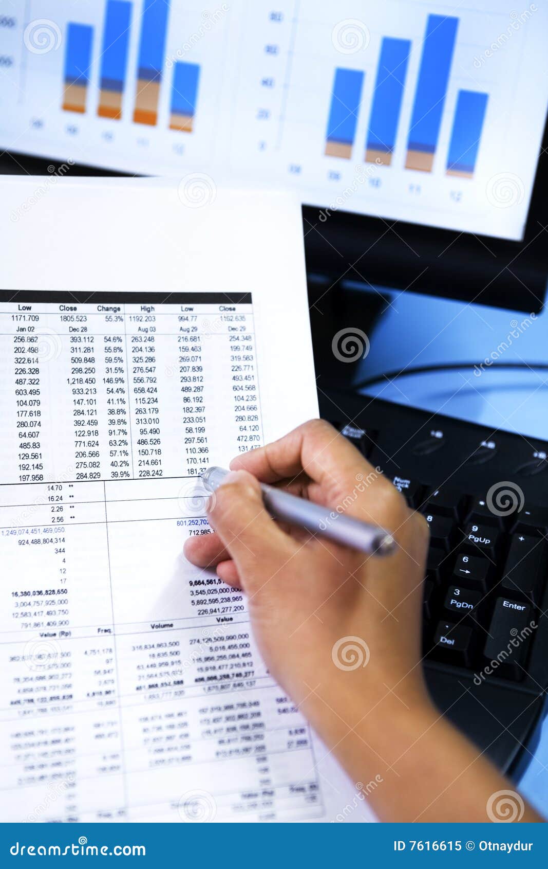Checking stock market data stock image. Image of investment - 7616615