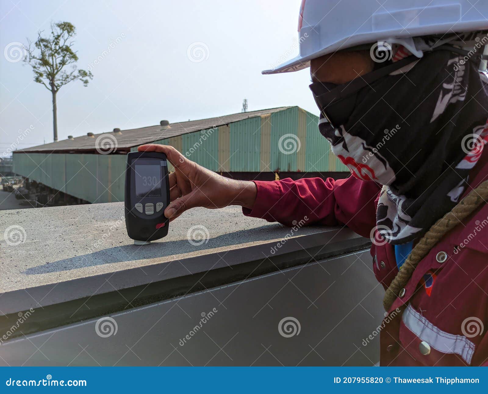 Checking Surface Profile of Steel Top Flange after Steel Grit Blasting ...