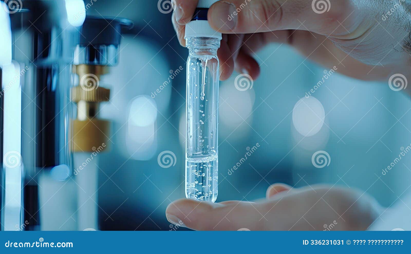 Checking Tap Water Water in a Test Tube. Selective Focus Stock ...