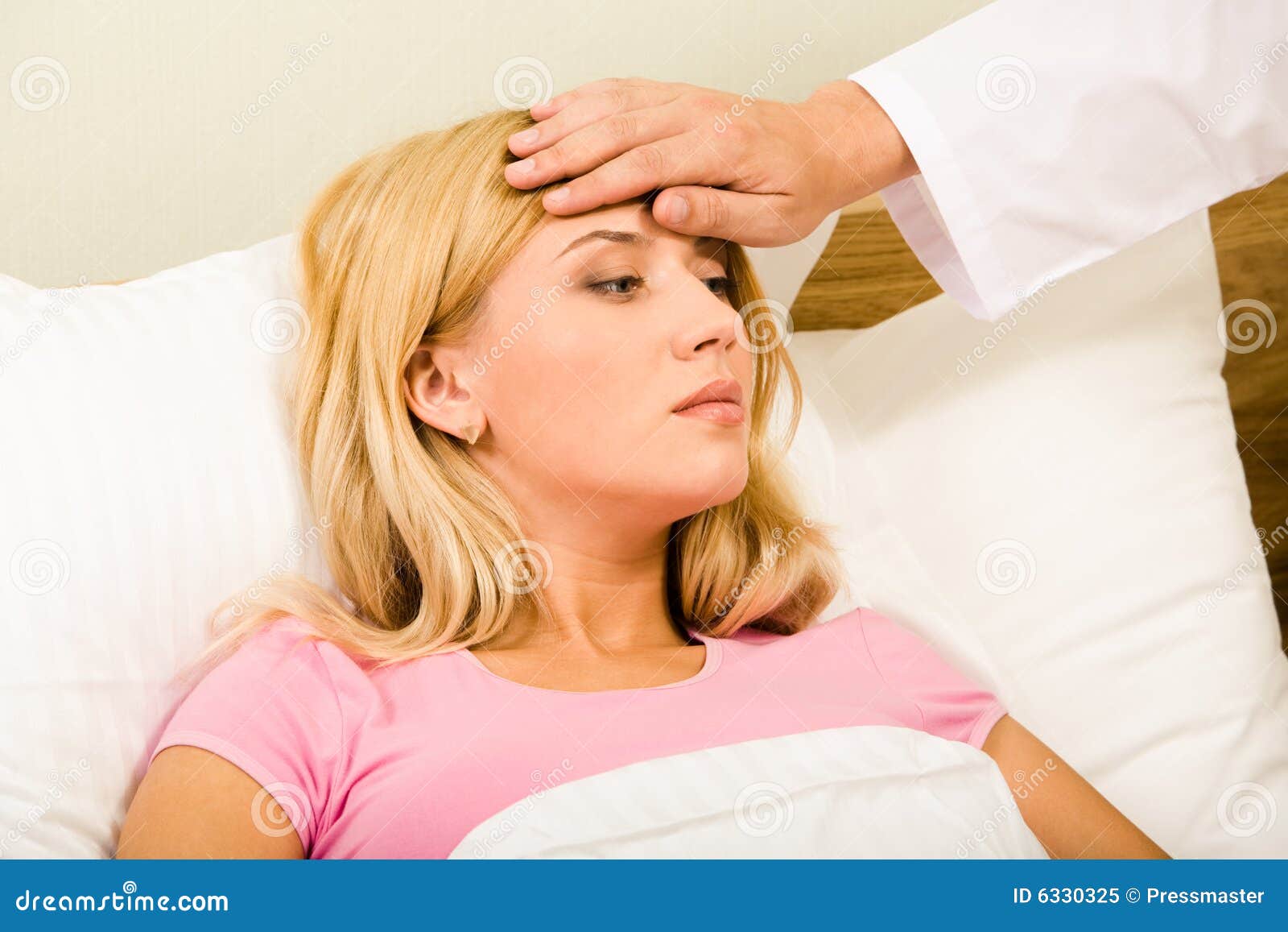 Checking temperature stock image. Image of cold, blond - 6330325