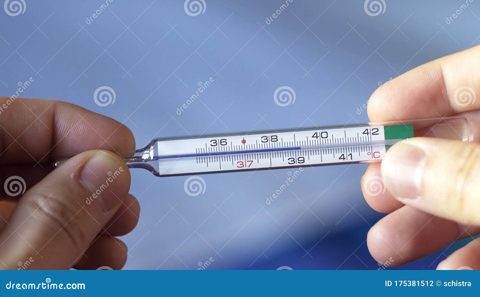 Checking Temperature Above 39 Degrees Celsius on Gallium Thermometer ...