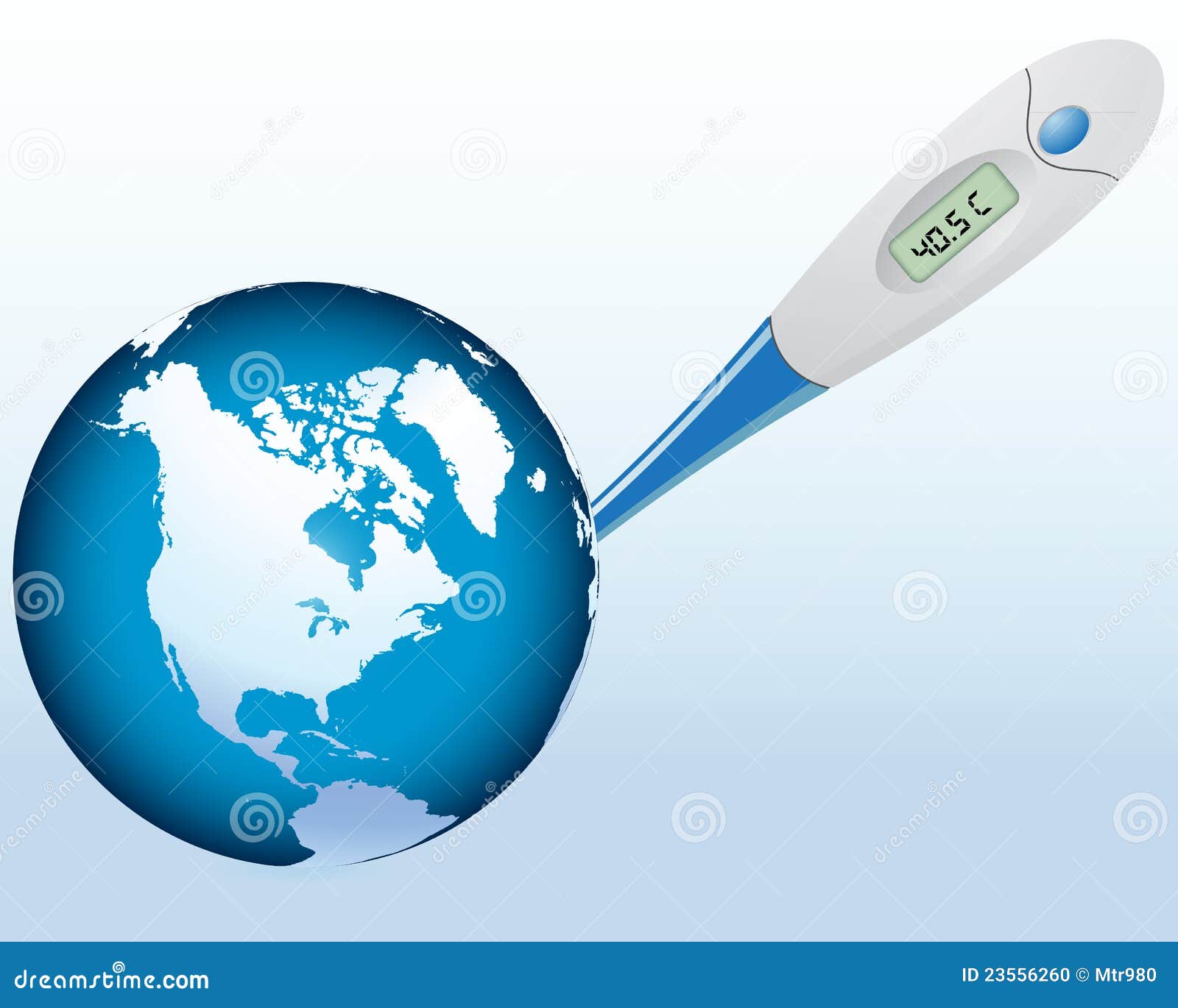 Checking Temperature of Earth Stock Vector - Illustration of global ...